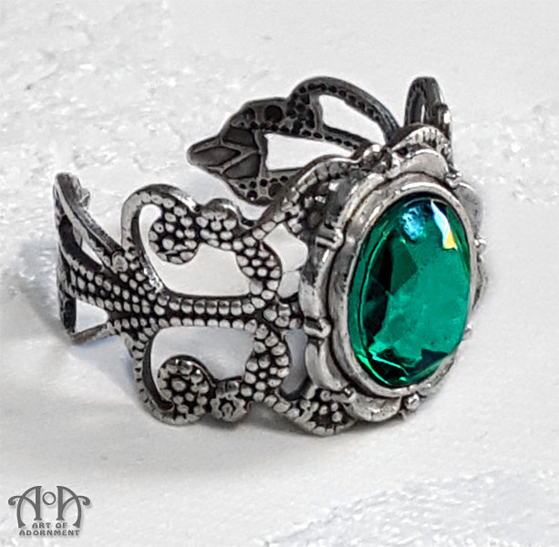 Victorian Gothic Crystal Adjustable Filigree Ring – Art of Adornment